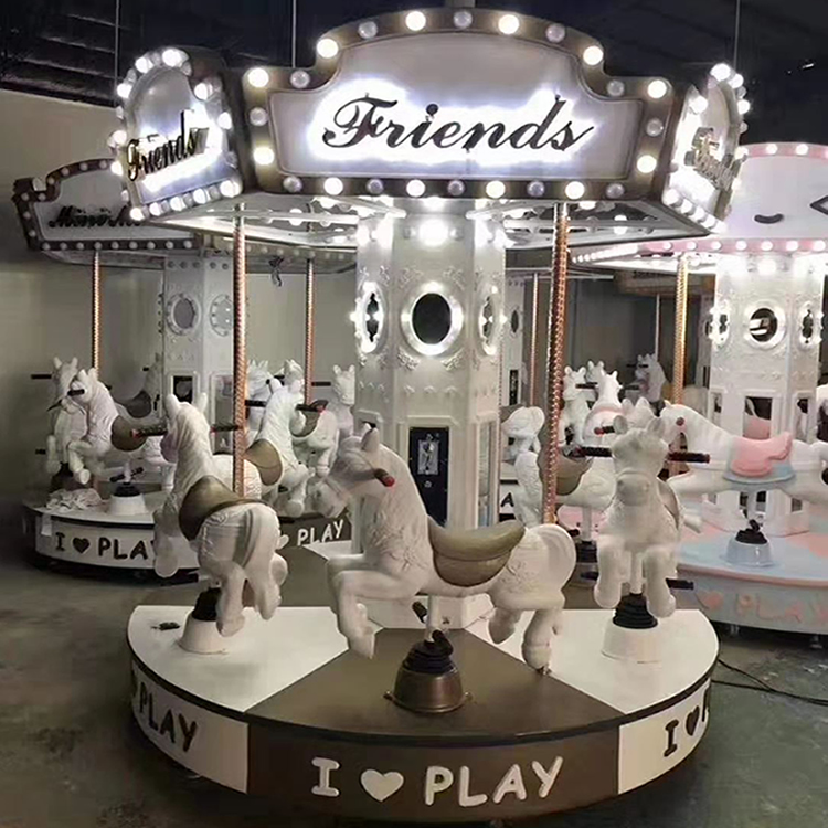 HOTFUN Mini Carousel | Kids' Merry-Go-Round, Small Amusement Ride ...